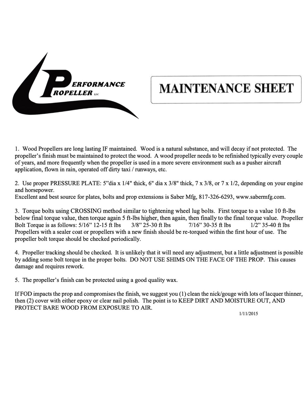 Lycoming Wood Propellers – Fairings-Etc.